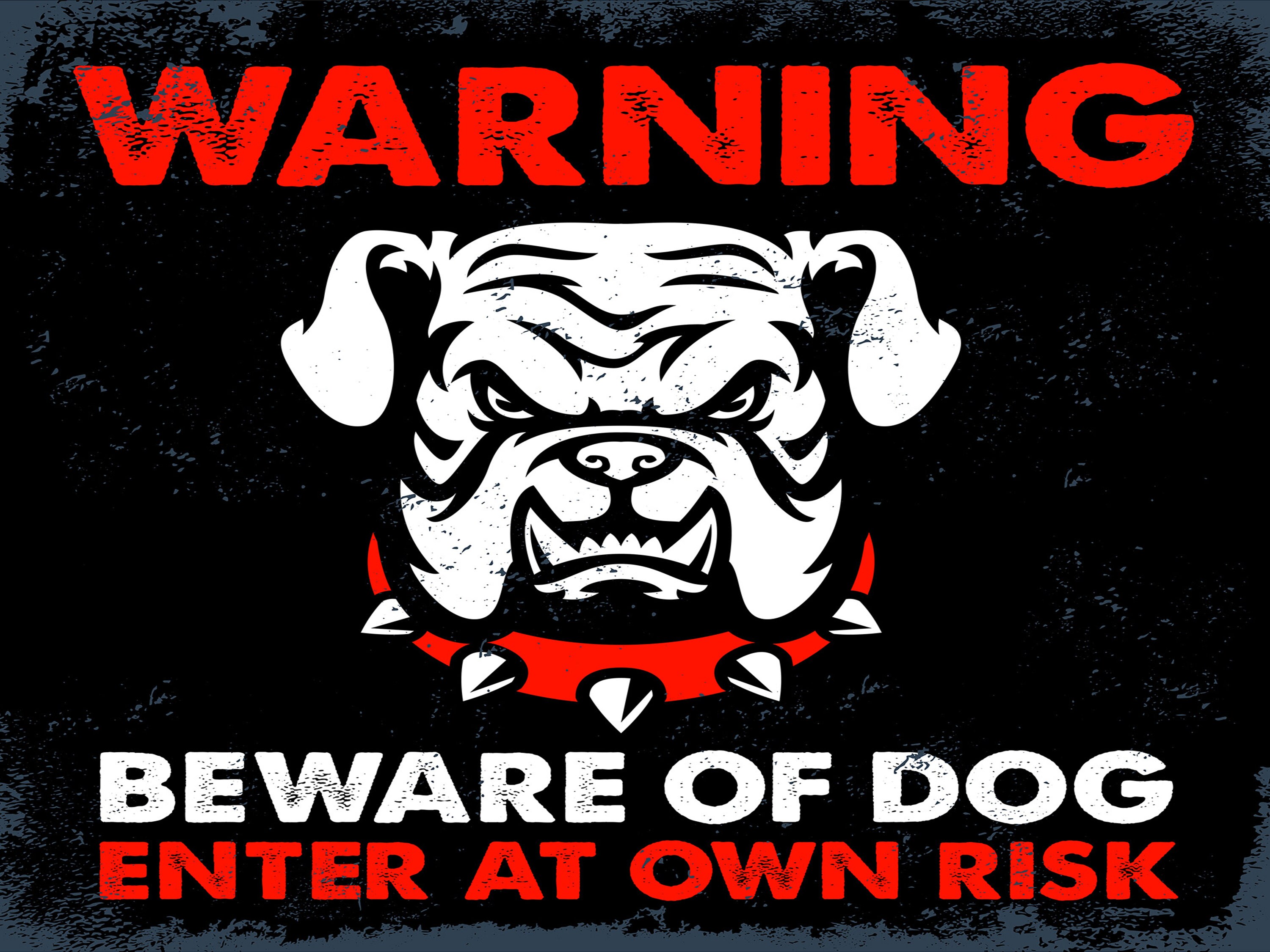 Warning Beware of Dog 24x18 DOUBLE SIDED Yard Sign sayings 46 - Etsy UK