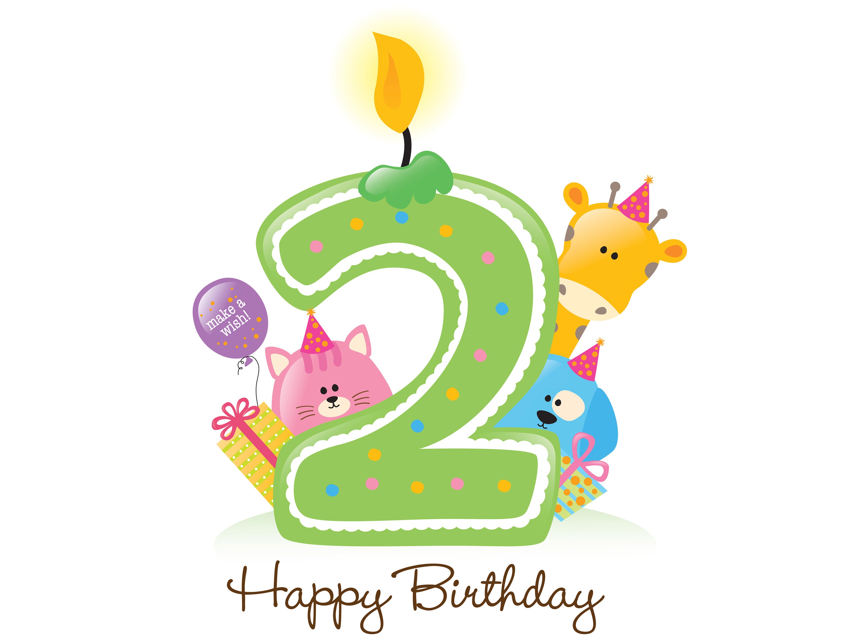 Happy 2nd Birthday 24x18 DOUBLE SIDED Yard Sign "birthday 199" - Etsy UK