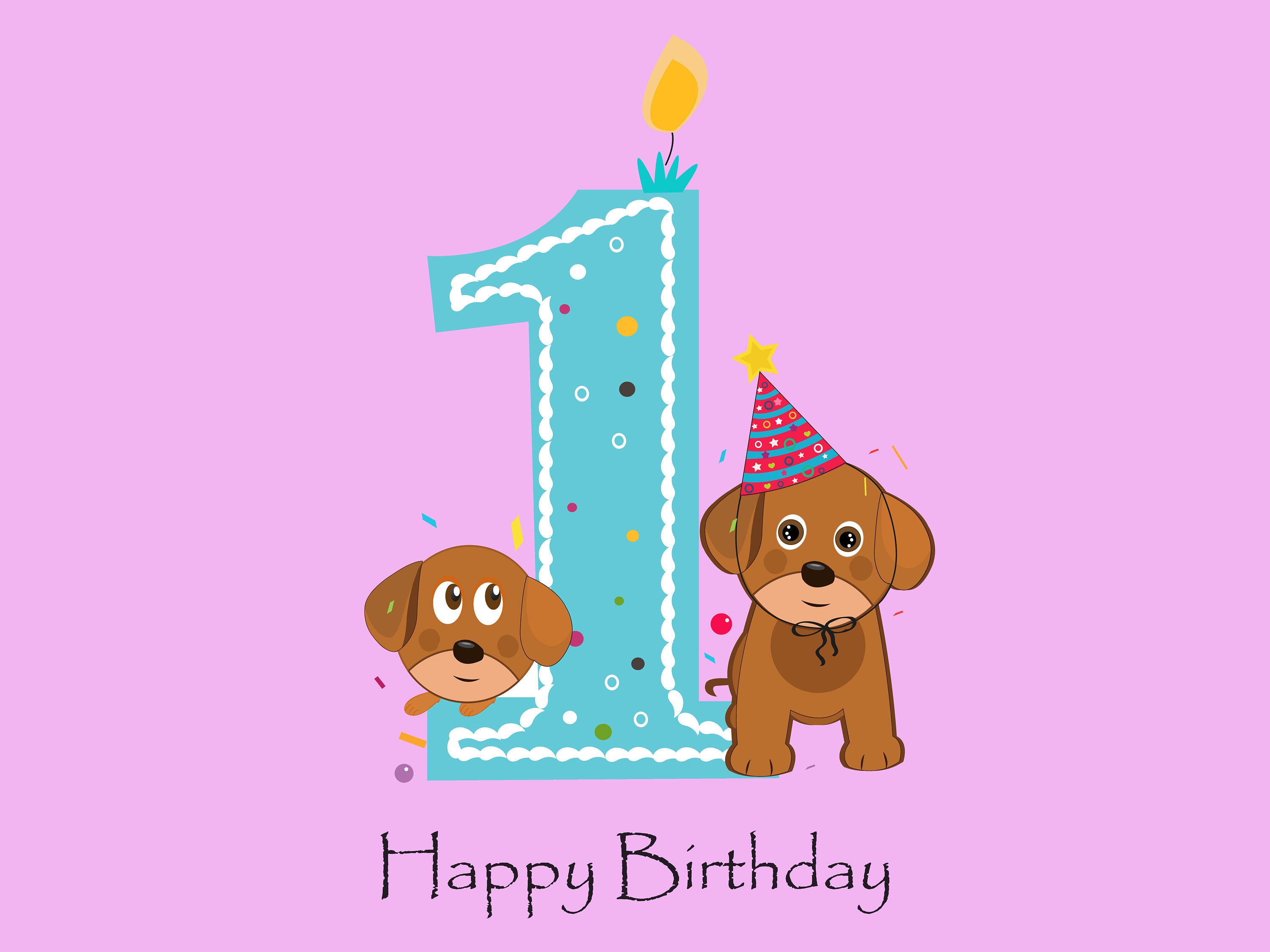 Happy 1st Birthday 24x18 DOUBLE SIDED Yard Sign birthday - Etsy UK