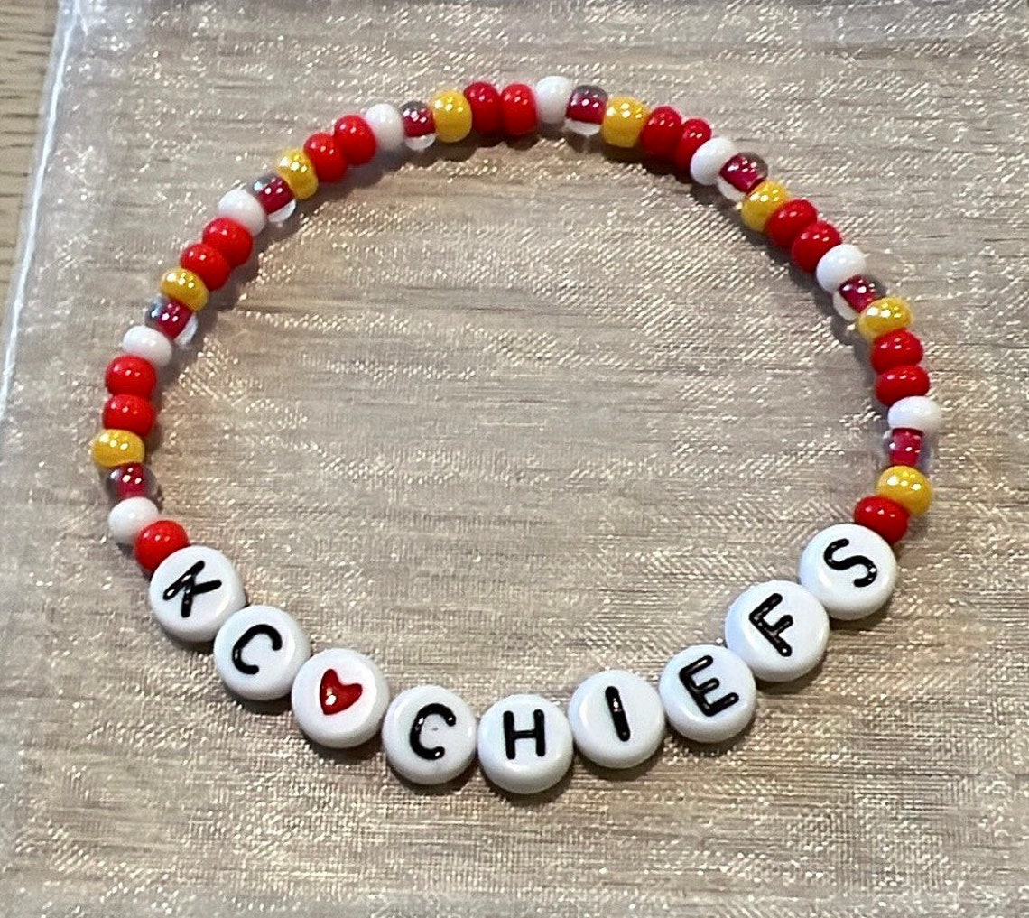 Kansas City Chiefs Beaded Bracelet - Etsy