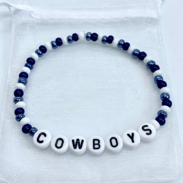 Dallas Cowboys Bead Bracelet - Etsy
