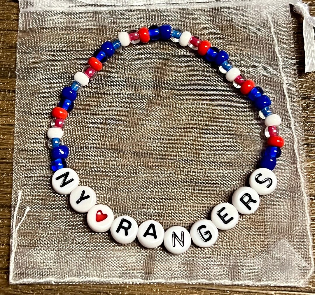 NHL New York Rangers Beaded Bracelet - Etsy