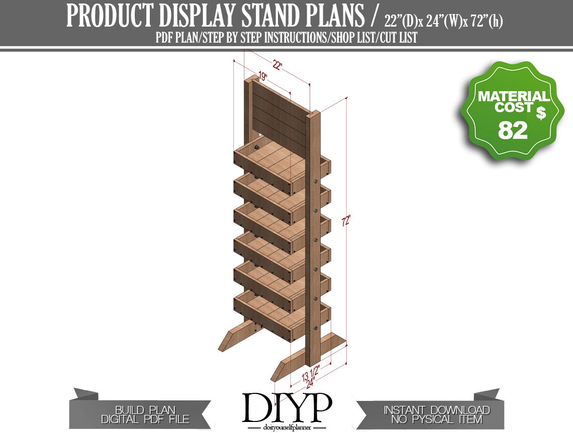 Wooden Display Rack Build Plans: Wine Bottle & Produce Stand (PDF) - Etsy