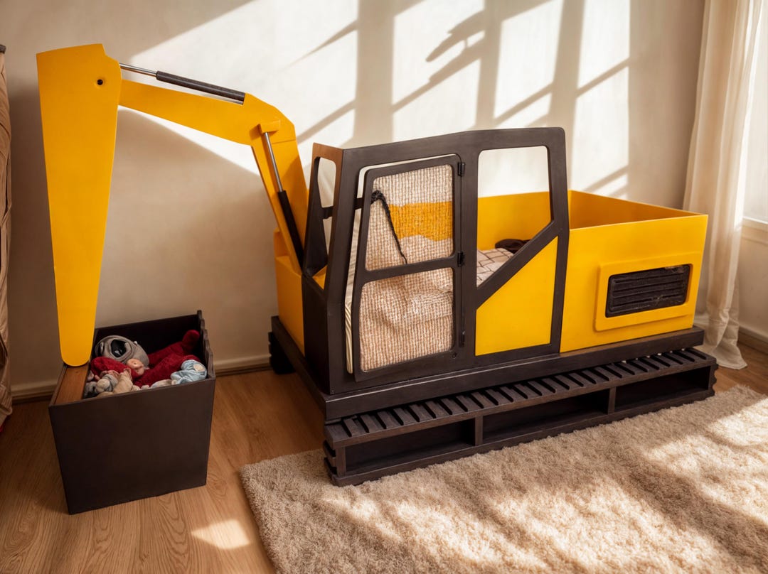 Excavator Bed Plans: Full Size Construction Theme (digital File) - Etsy