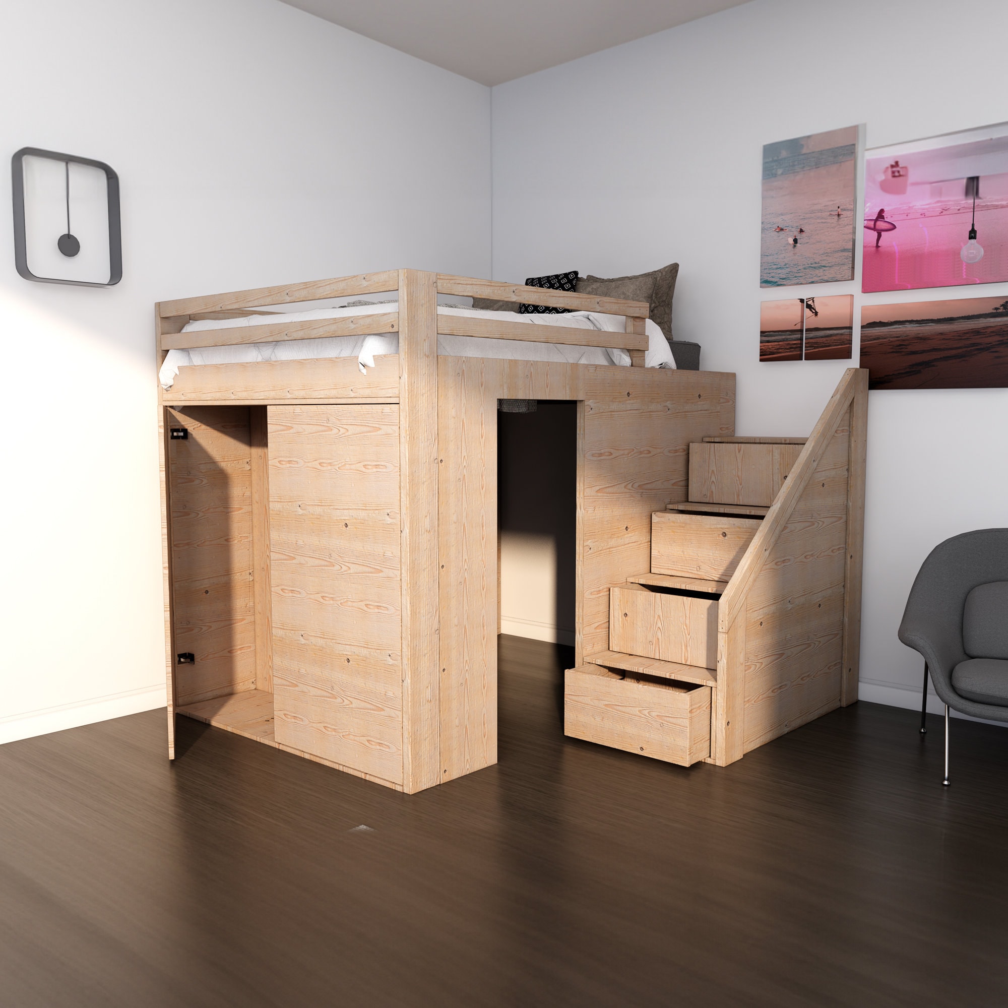 Full-size Wood Bunk Bed Plan With Animation (DIY Digital File) - Etsy