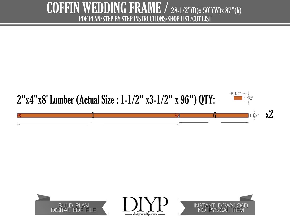 Portable Coffin Wedding Arbor DIY Plans Funny Arch Build - Etsy