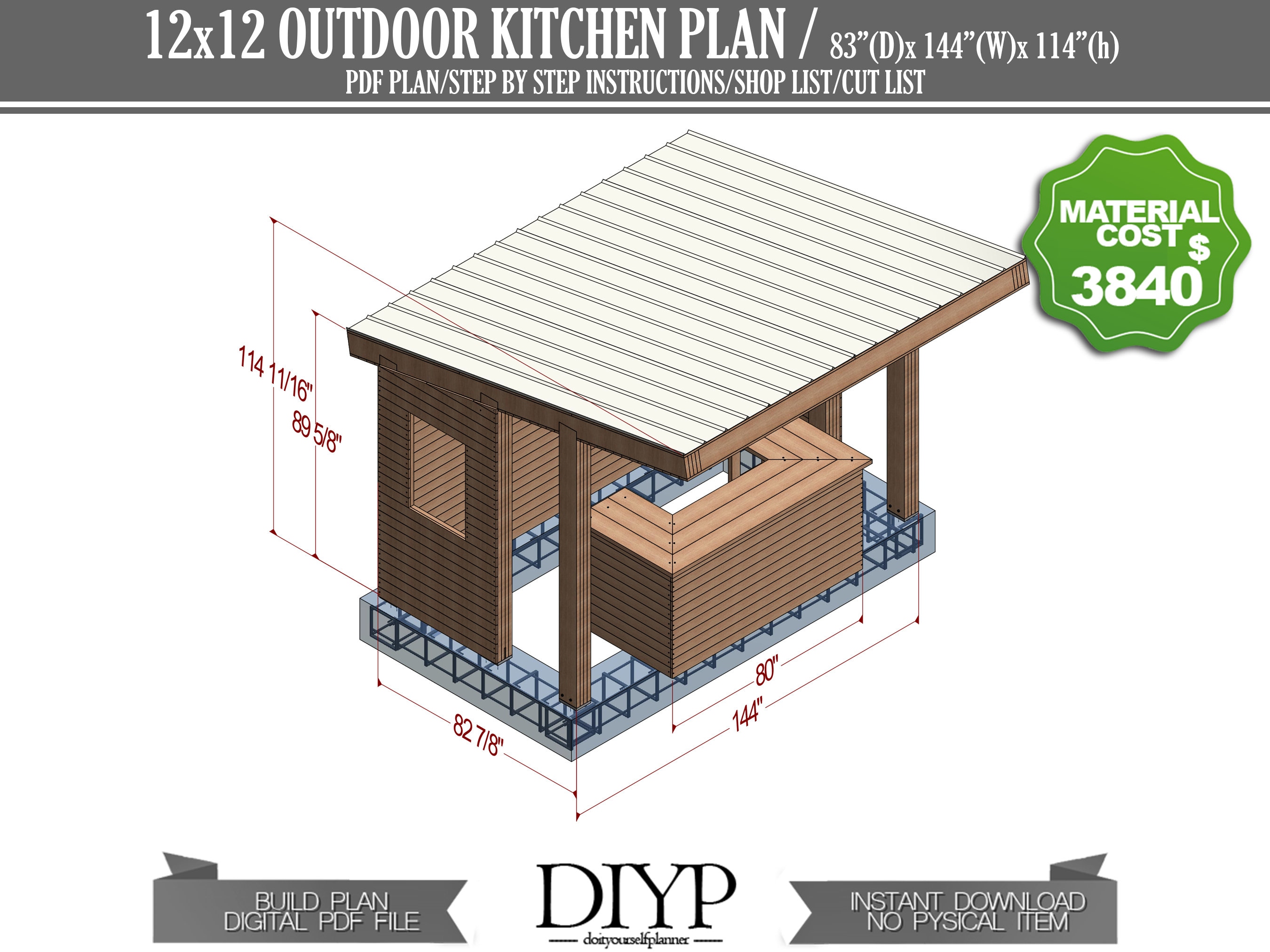 12x12 Kitchen Floor Plans