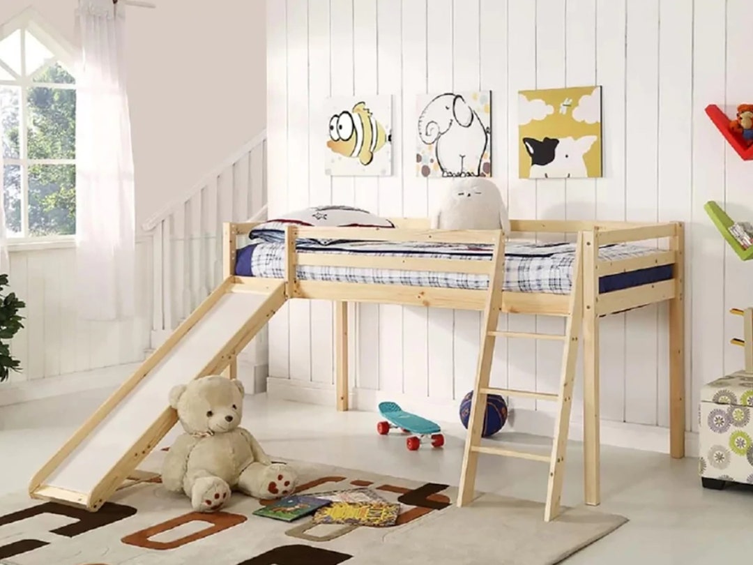 Twin Bunk Bed With Slide Plans: DIY Wooden Berth (digital File) - Etsy