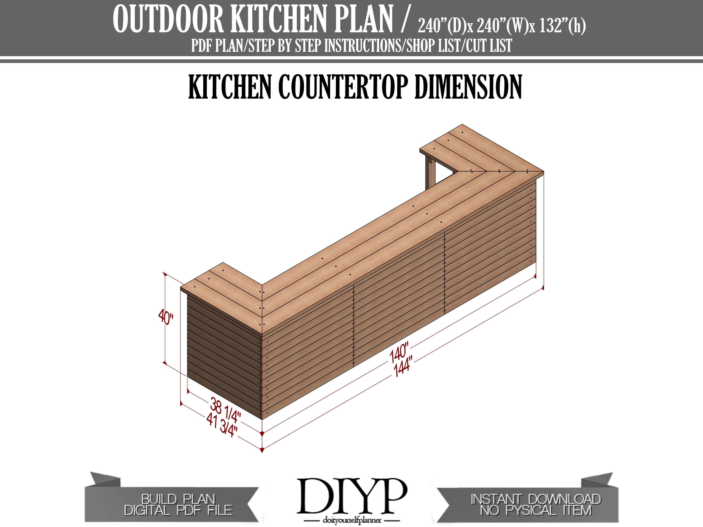 Outdoor Kitchen Bar Dimensions