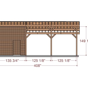 DIY 2-car Carport With 12x20 Storage Area - Detailed Plans, Cut List ...