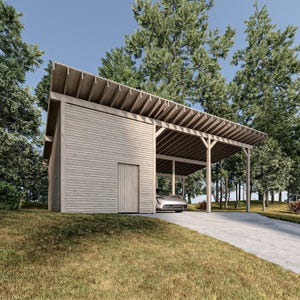 DIY 2-car Carport With 12x20 Storage Area - Detailed Plans, Cut List ...