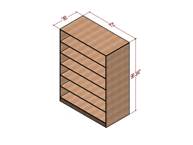 Diy Bookcase Plan, Build Plans for Bookshelf, Book Shelves Plan - Etsy