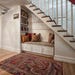 Under Stairs Nook Storage Bench With Drawers and Bookshelf Woodworking ...