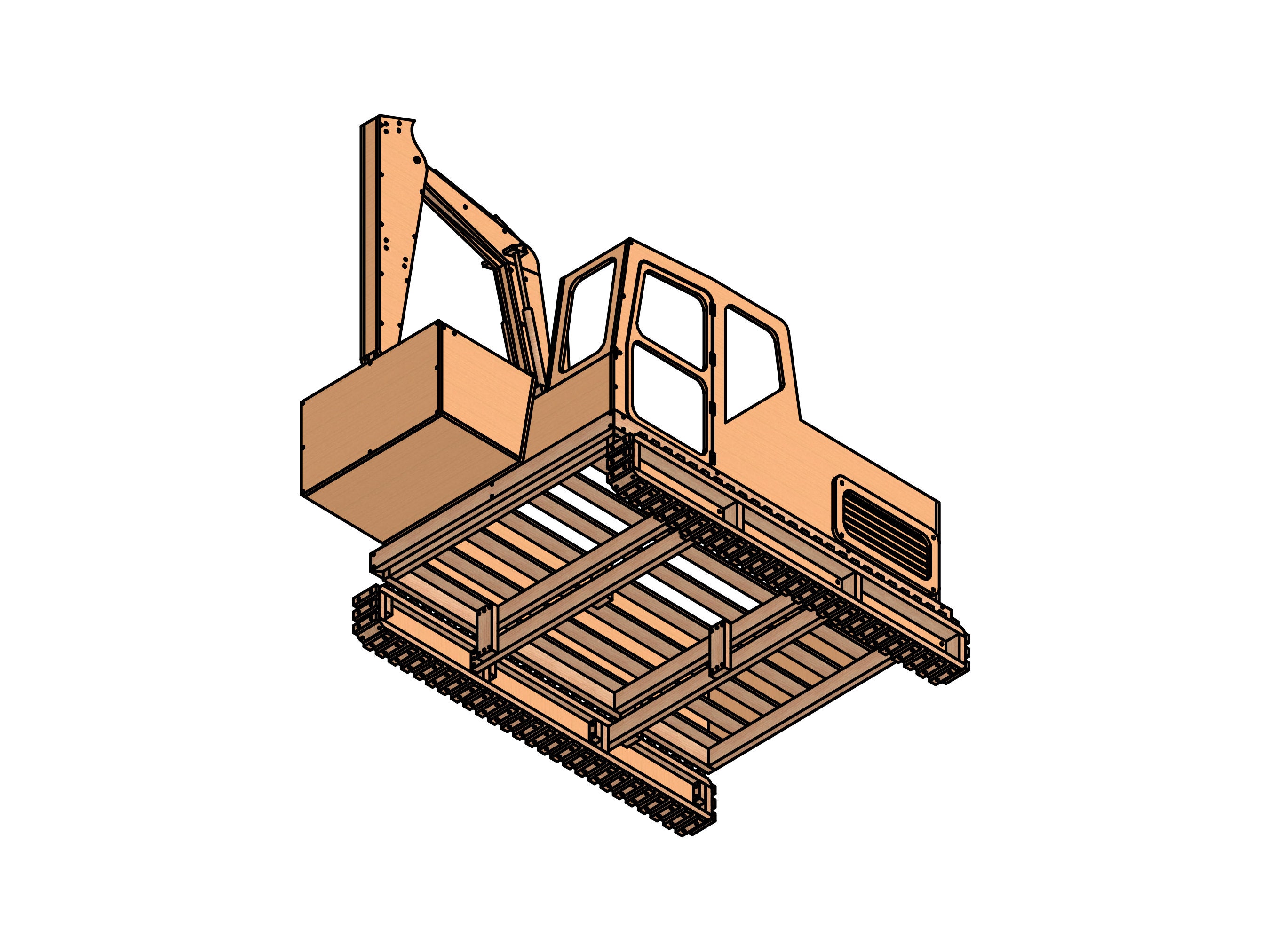 Excavator Bed Plans: Full Size Construction Theme (digital File) - Etsy