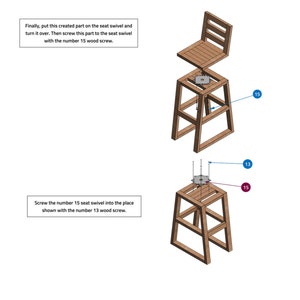 360 Degree Swivel Chair Plans, Chair With Stool Plan, Bar Stool Plans ...