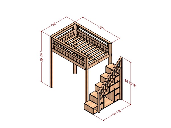 Full-sized Loft Bed Instructions/plans to Build Your Own EASY DIY ...
