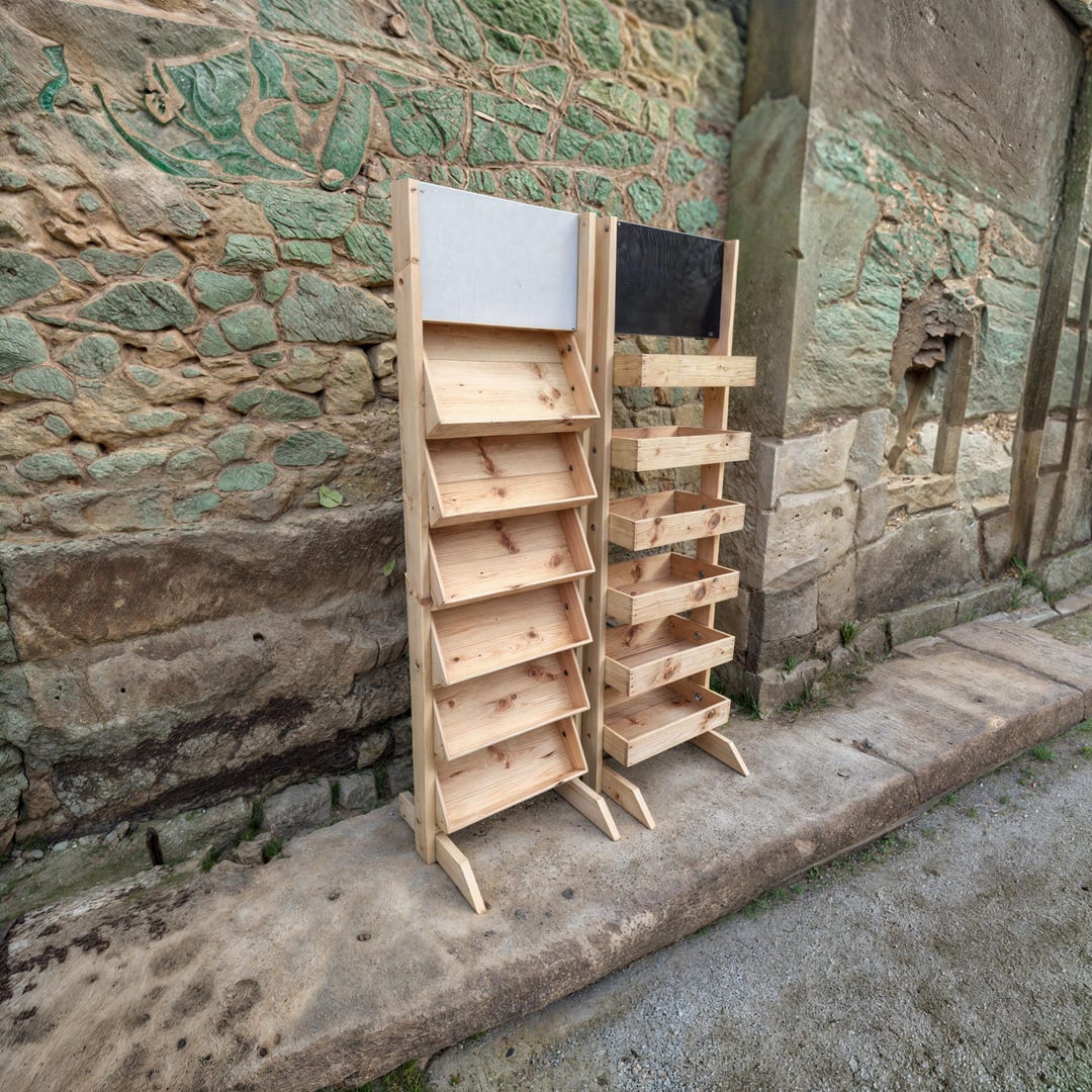 Wooden Display Rack Build Plans: Wine Bottle & Produce Stand (PDF ...
