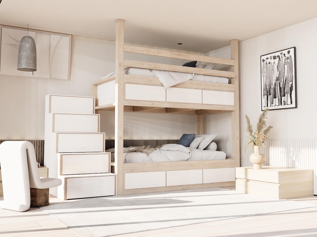 Craft Your 2-storey Twin Size Bunk Bed With DIY Woodworking Plan - Etsy