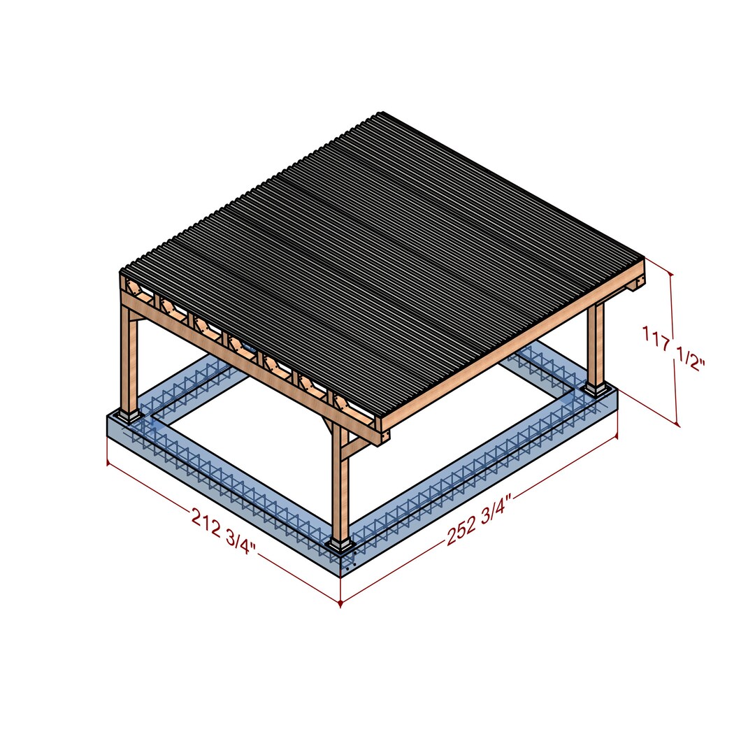 17x20 Carport Plan: DIY Wood Carport Design & Permit Drawing (PDF ...