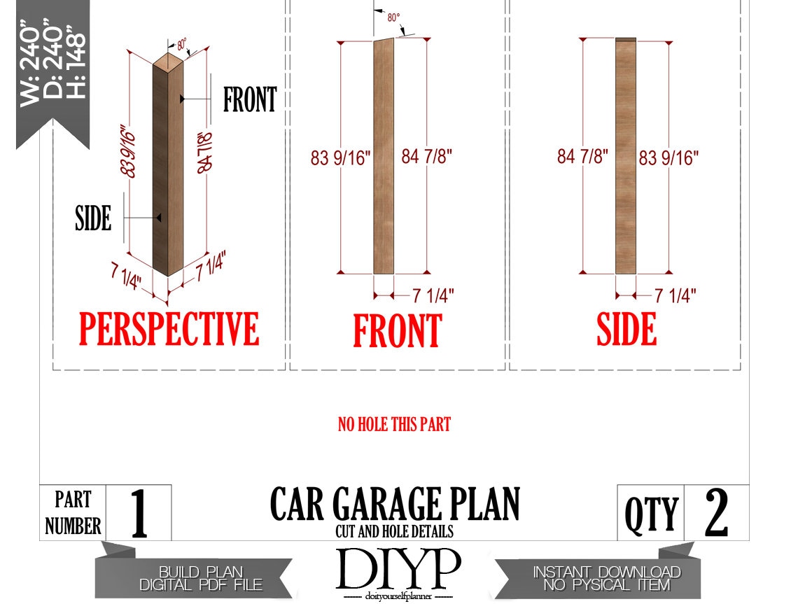 20'x20' Carport Plans DIY Wooden Car Garage - Download Printable PDF - Etsy