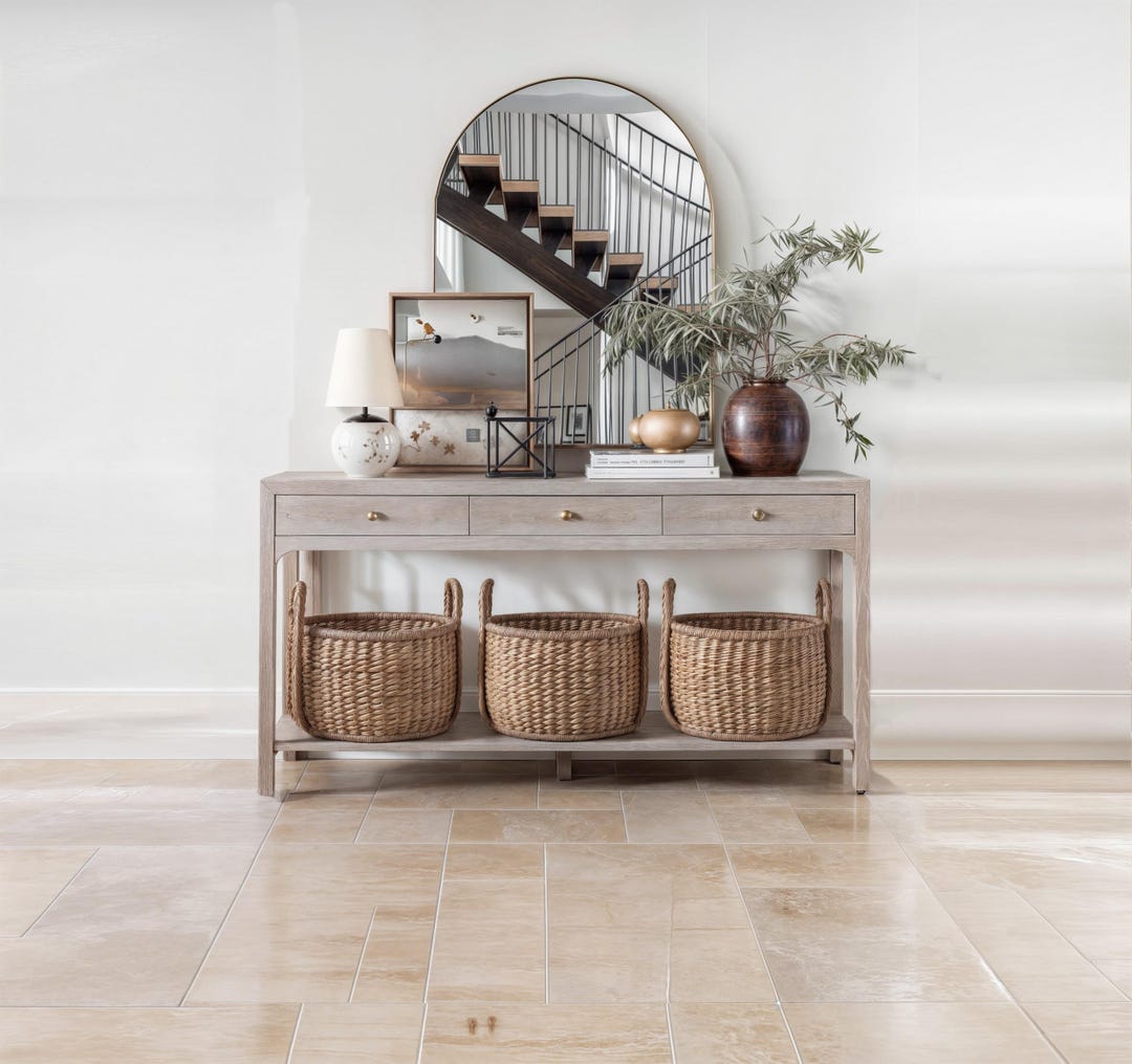 DIY Console Table With Drawers & Storage Shelf – Digital Woodworking ...