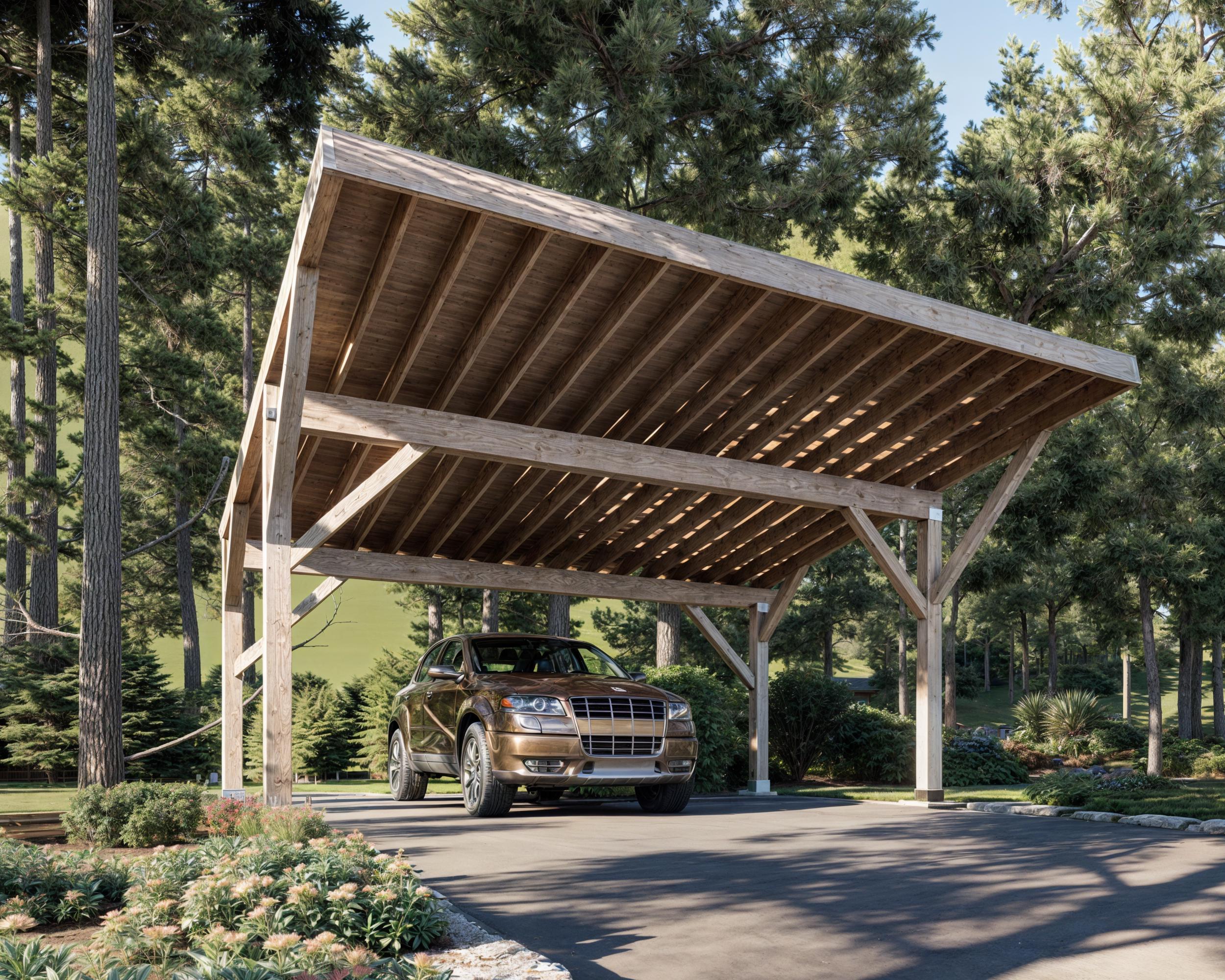 DIY Wood Carport Plans - 20x22 Single Slope Roof - Instant Download ...