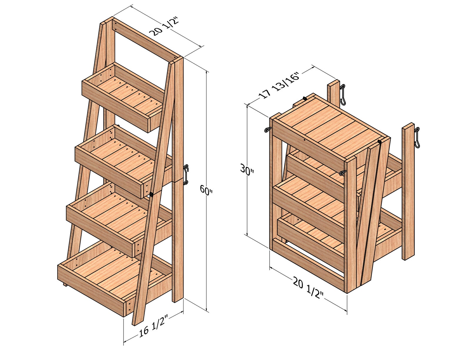 Foldable Wood Stand Plan for DIY Projects - Etsy