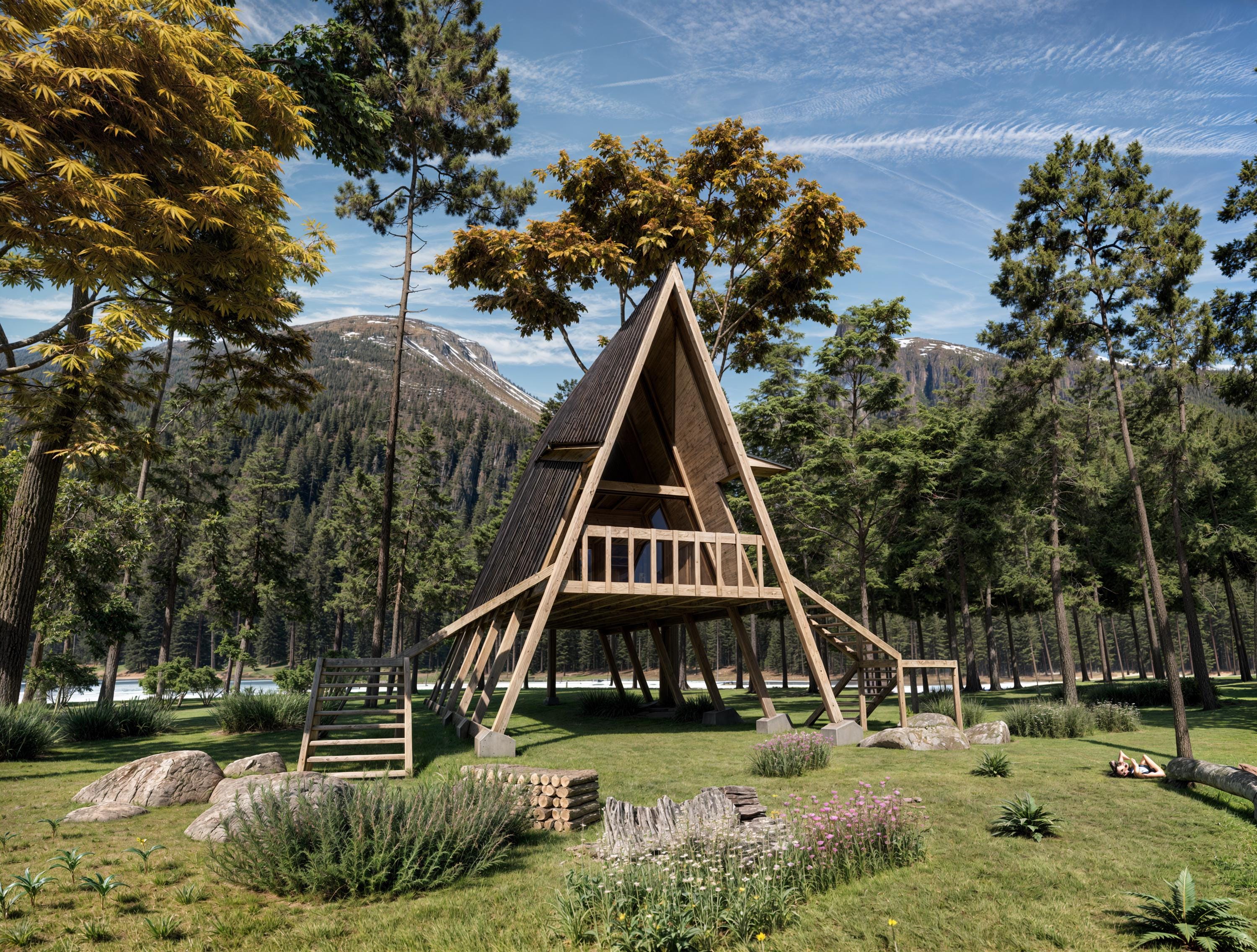 Triangle Cabin Plan: DIY A-frame House Blueprint (digital Download ...