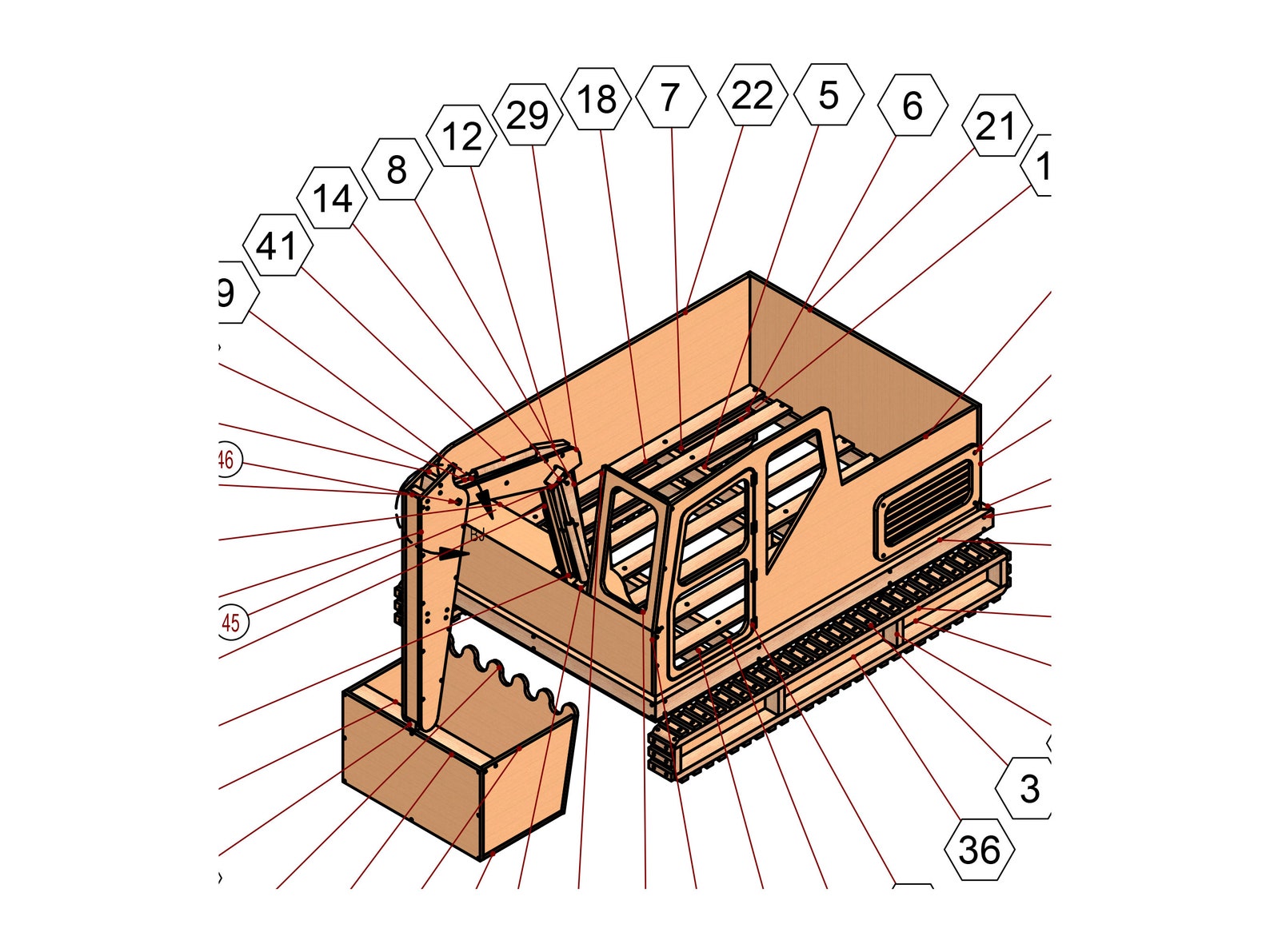Excavator Bed Plans: Full Size Construction Theme (digital File) - Etsy