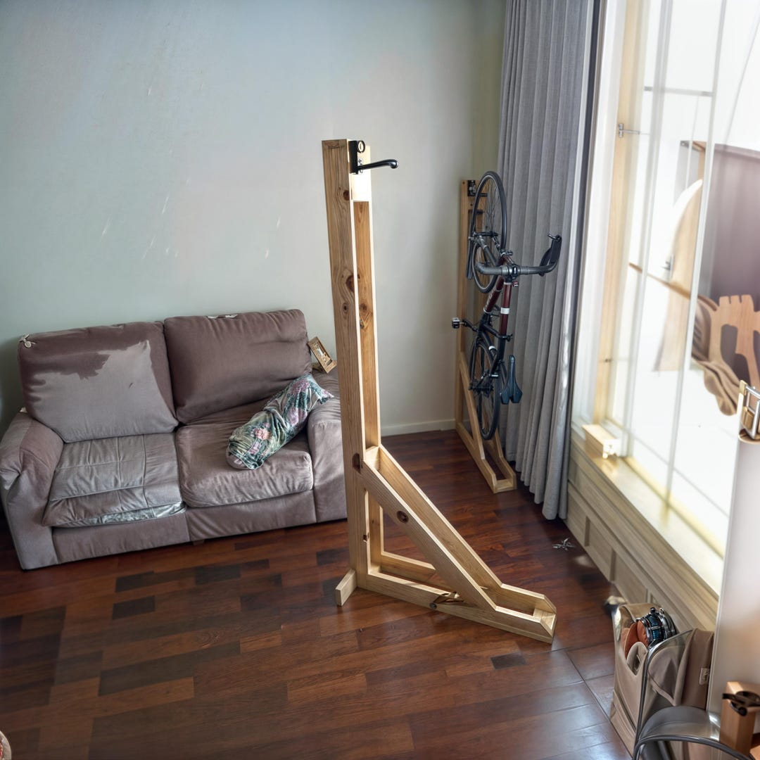 Wooden Bike Rack Woodworking Plans, Bicycle Rack Plan - Etsy