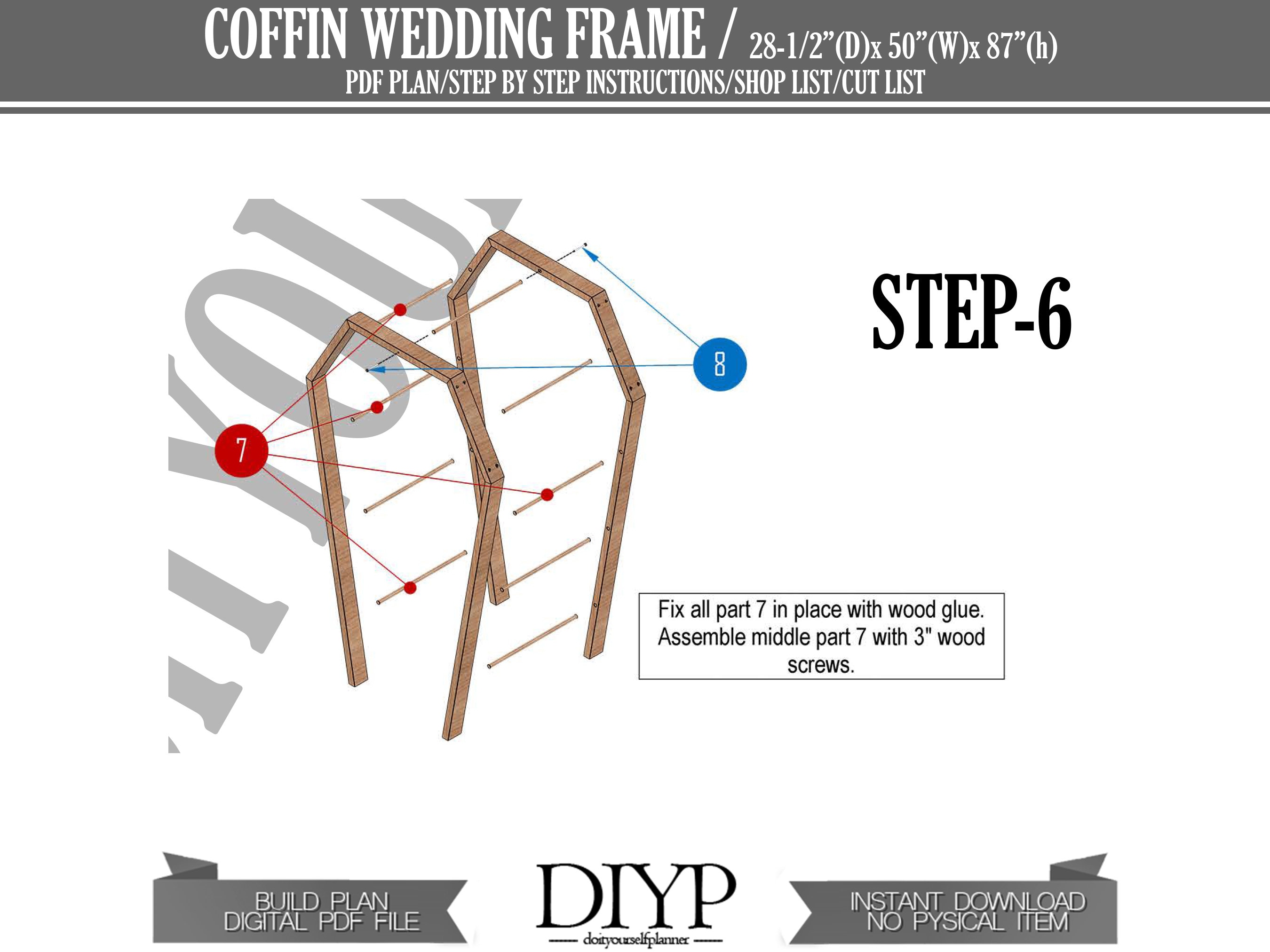 Portable Coffin Wedding Arbor DIY Plans Funny Arch Build | Etsy