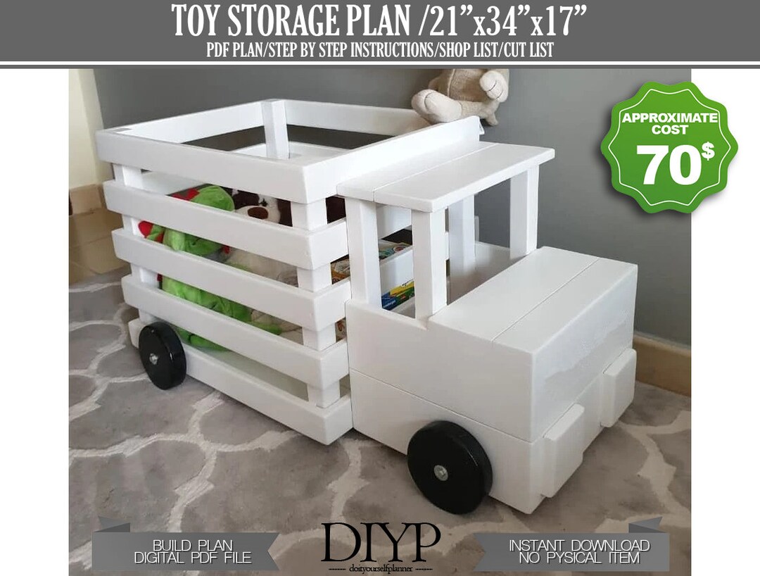 Wooden Toy Storage, Affordable Playroom Furniture, Build Plans for ...