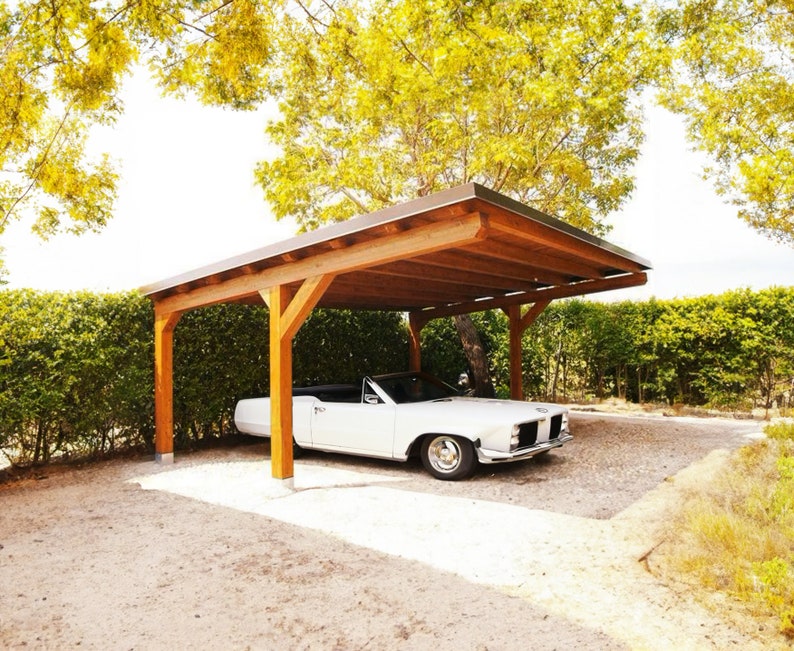 DIY Two Car Carport Plans: Wooden Canopy (PDF Download) - Etsy