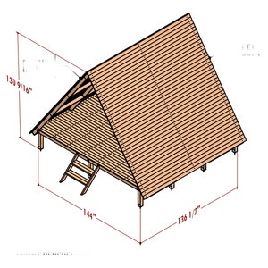 12x12 A Frame Playhouse plans - Diy backyard Cabin With full Cut List ...