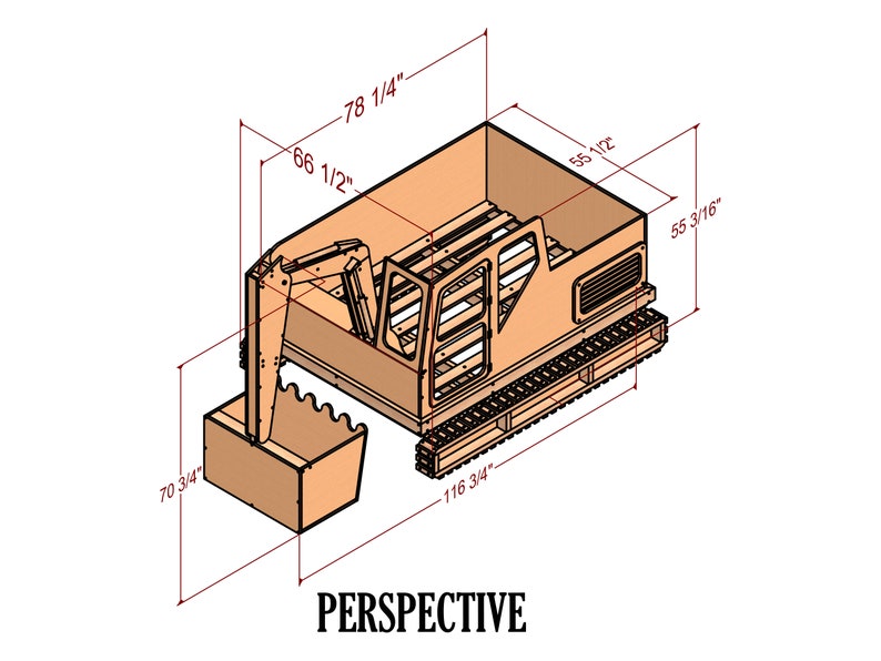 Excavator Bed Plans: Full Size Construction Theme (digital File) - Etsy