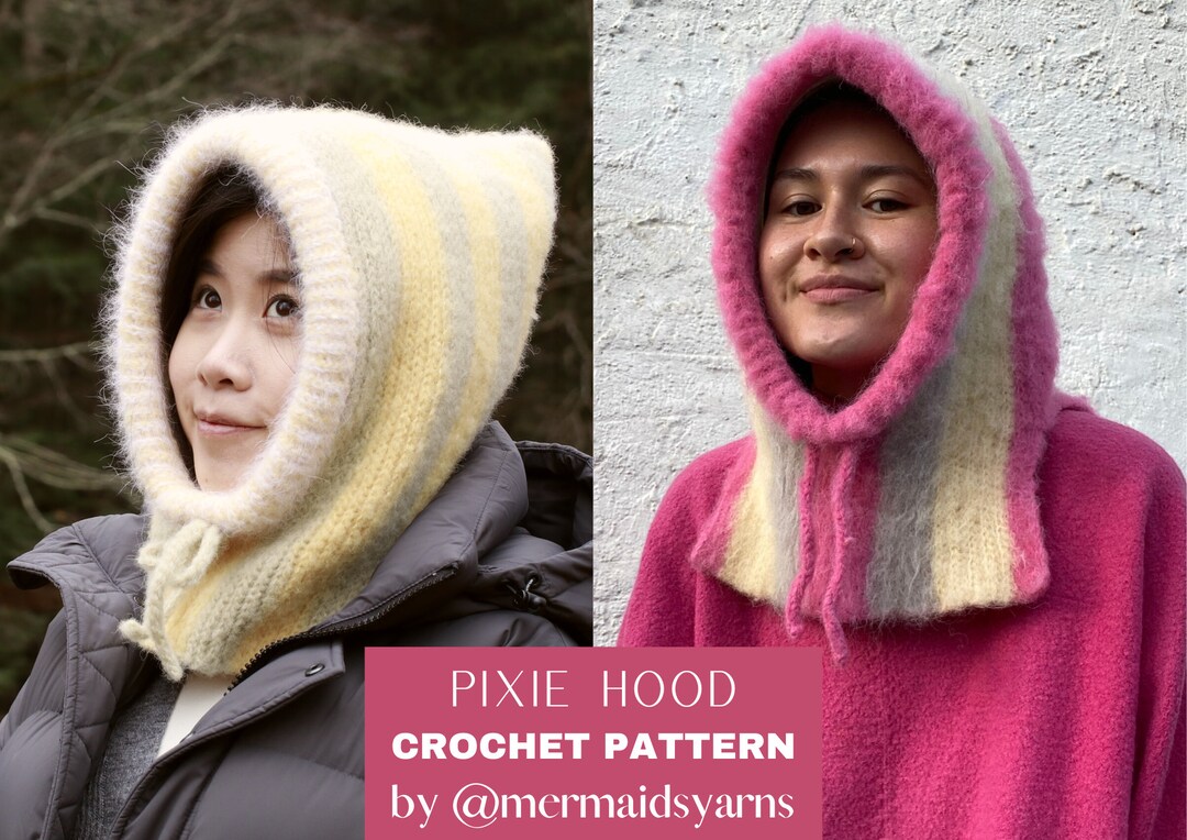 PDF File Crochet Pattern PIXIE HOOD English - Etsy