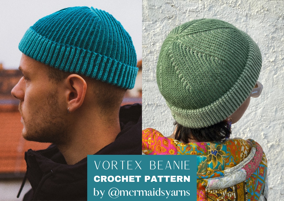 CROCHET PATTERN Reversible Vortex Beanie PDF File - Etsy