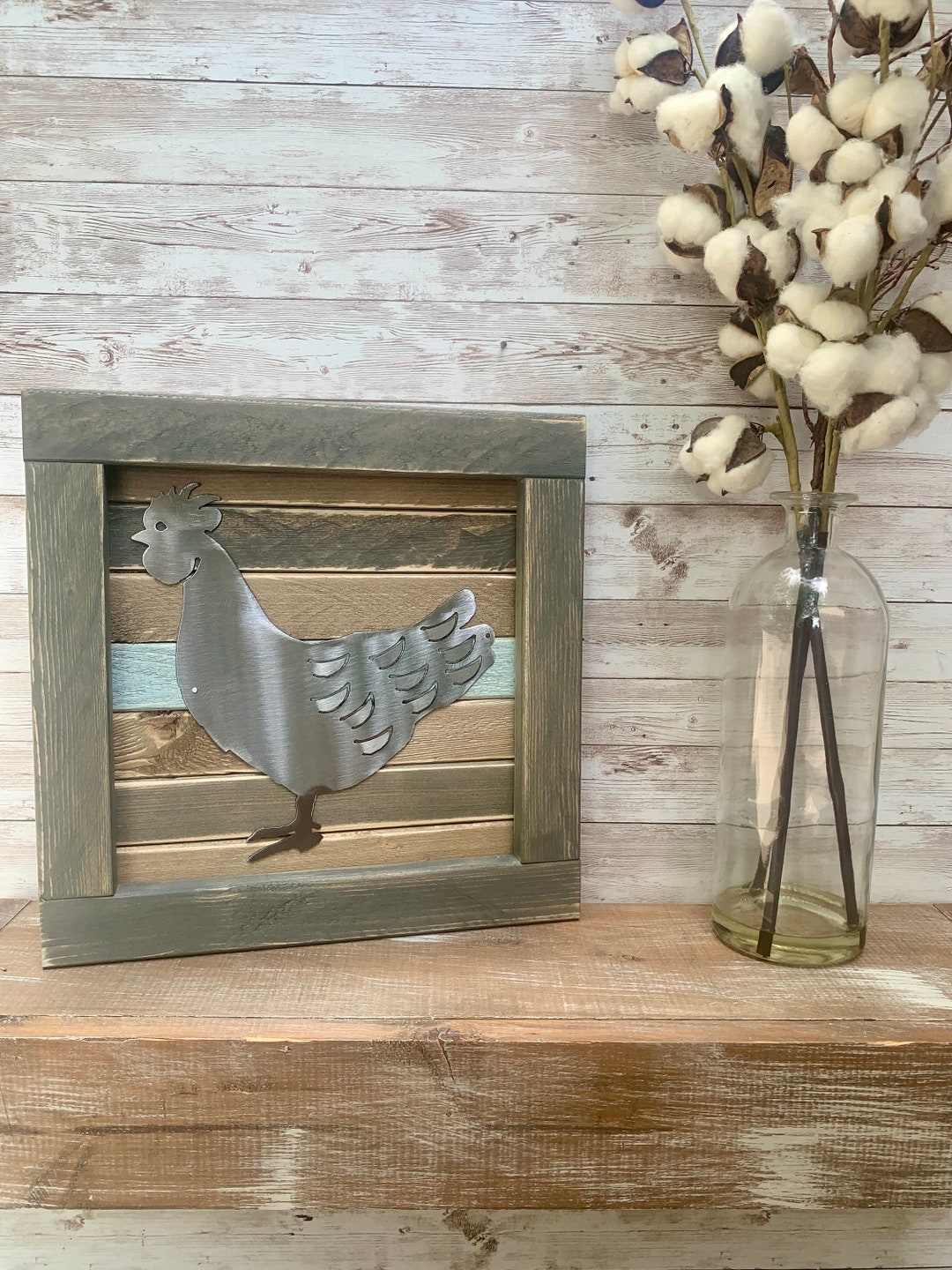 Chicken Sign / Wood and Metal / Farm / Farmhouse / Livestock/ Rooster ...