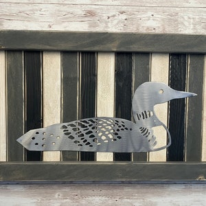 Loon Wood and Metal Sign / Wall Decor / Art /duck / Nature / Bird ...
