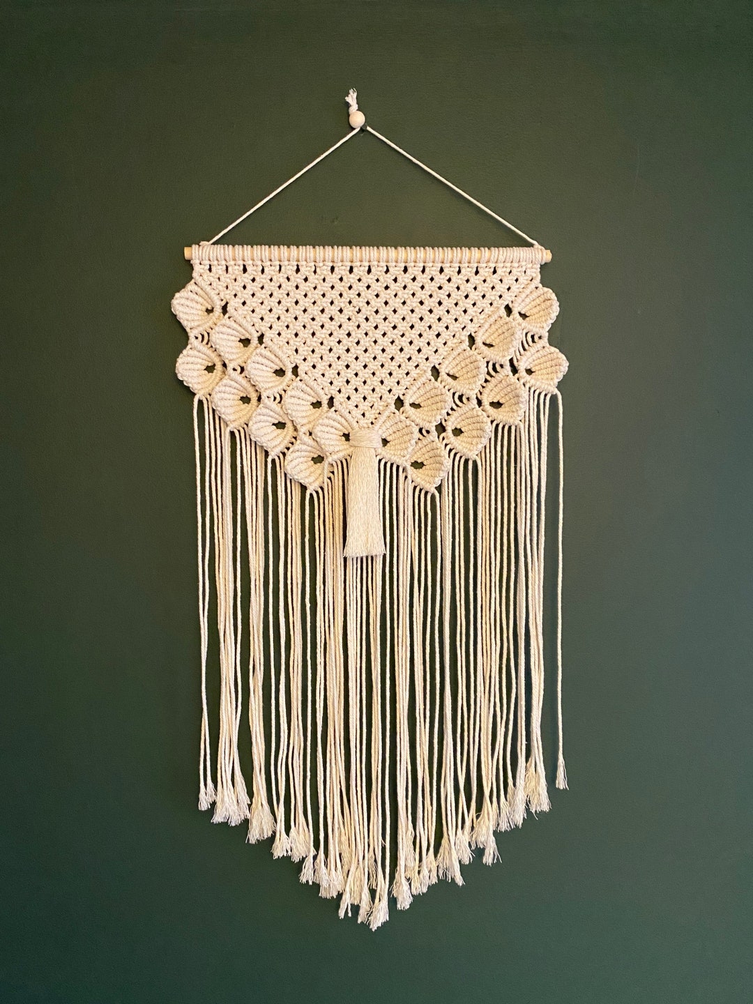 Macramé Leaves Ribbons Wall Hanging - Etsy UK