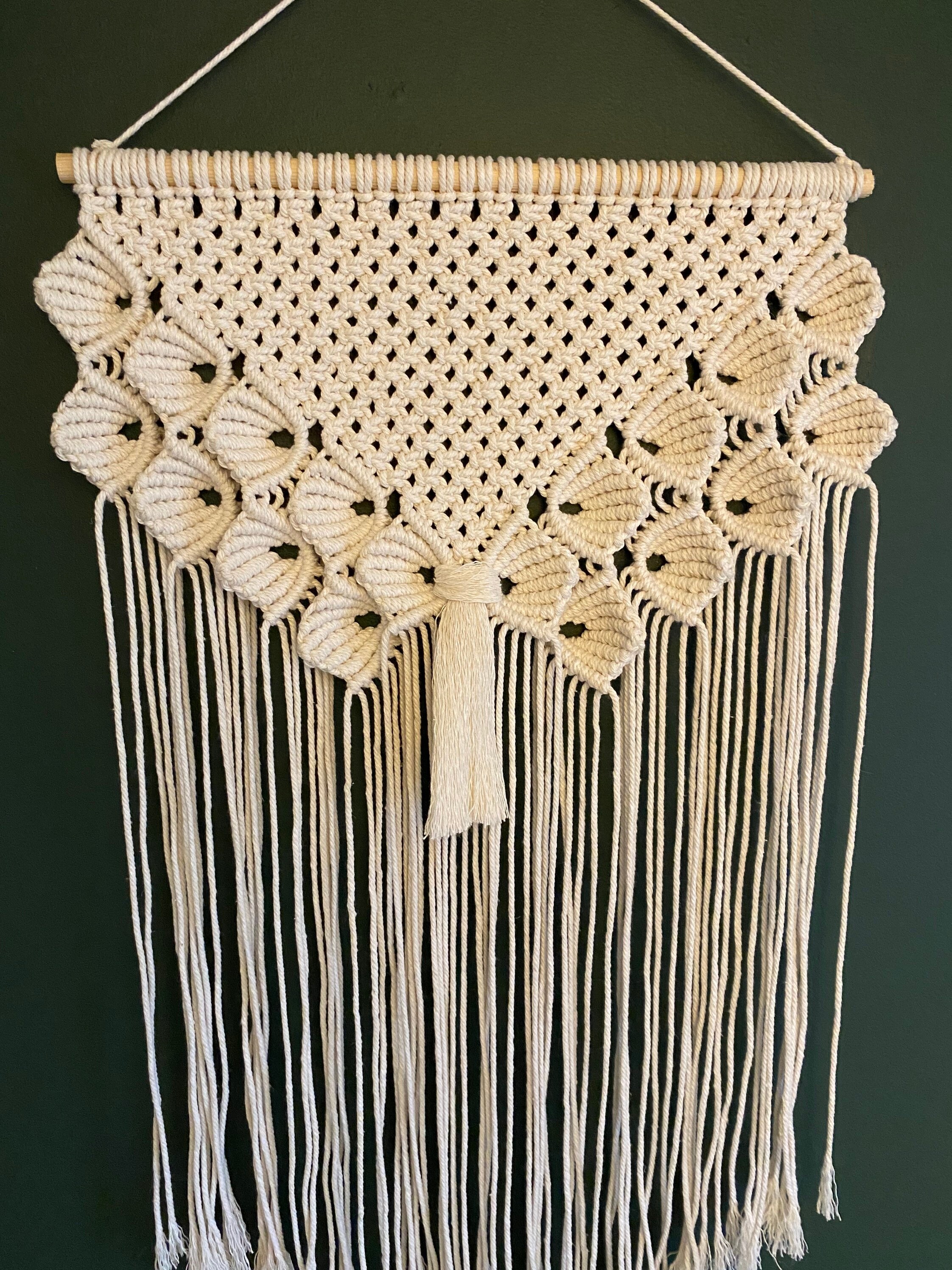 Macramé Leaves Ribbons Wall Hanging - Etsy UK