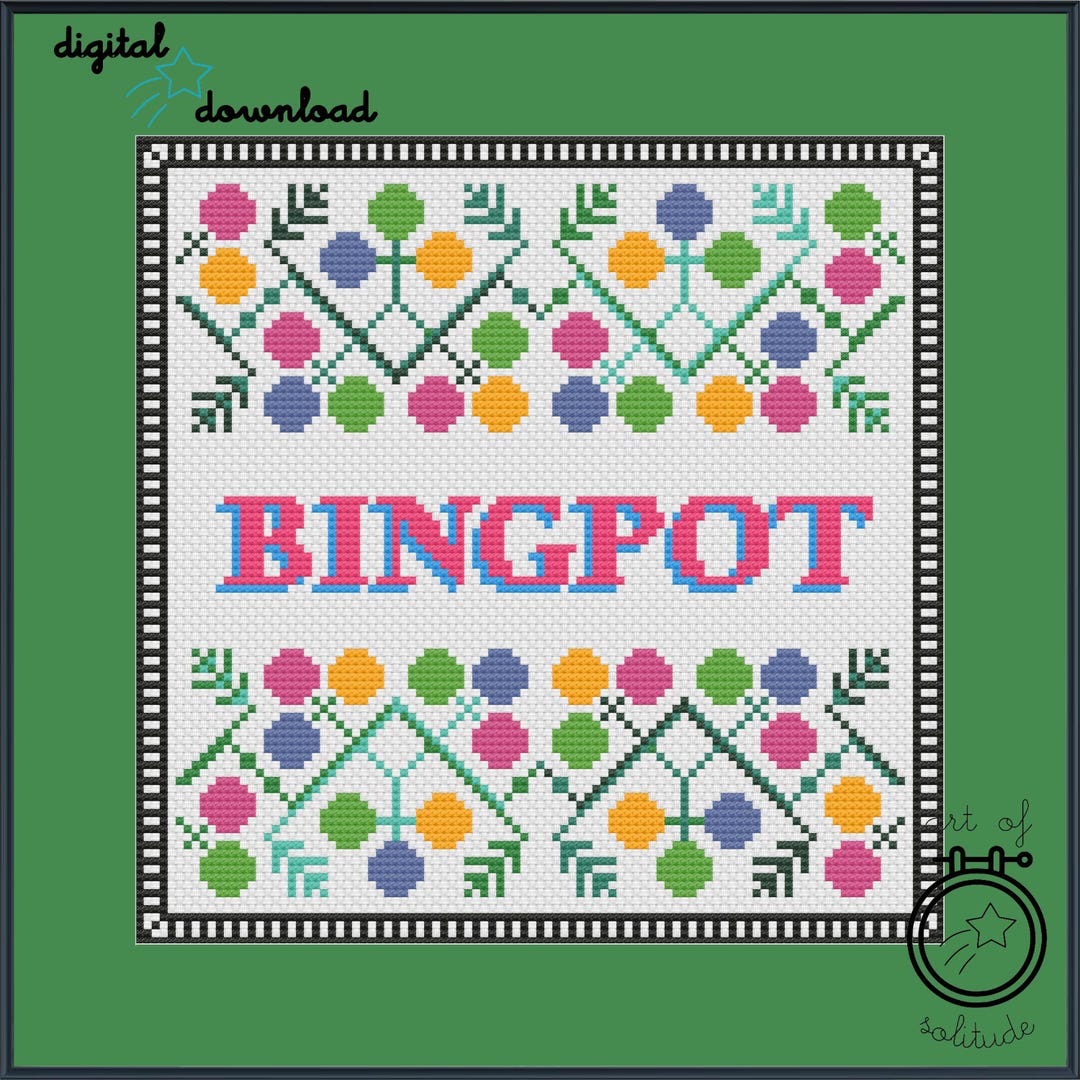 Bingpot Cross Stitch Pattern (brooklyn Nine-nine) - 7x7in (download) - Etsy