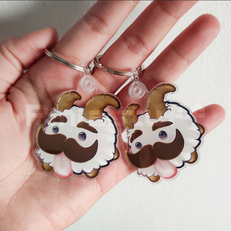 Poro Braum Keychain League of Legends LOL Cute Moustache - Etsy