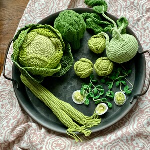 Baby Crochet Cabbage for Cooking Fun, Handmade Vegetables, Crochet Food, Eco Gift for Farmer ...