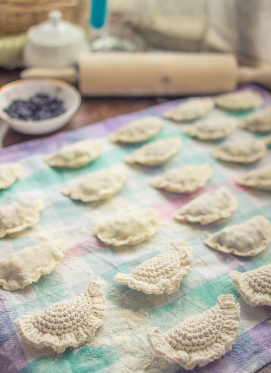 Crochet Dumplings for Children's Kitchen, Educational Toys, Handmade ...