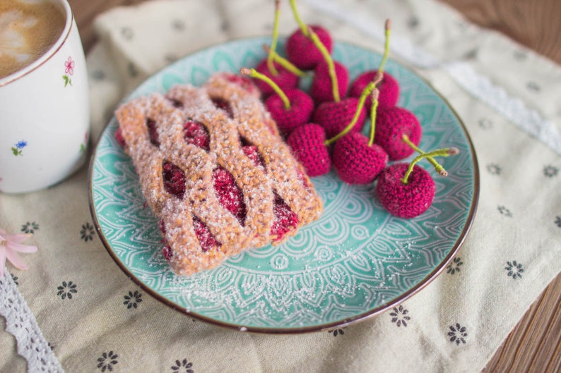 Crochet Puff Pastry With Jam, Soft Knitted Toy - Etsy