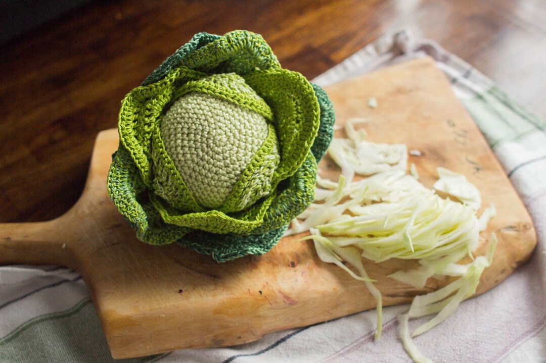 Baby Crochet Cabbage for Cooking Fun Handmade Vegetables - Etsy