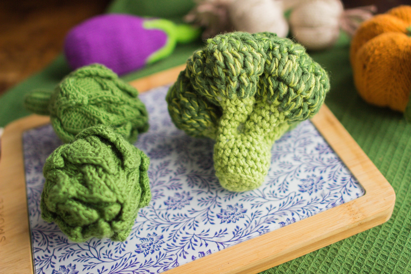 Crochet Broccoli for Kids Kitchen Sensory Toy Pretend Play - Etsy