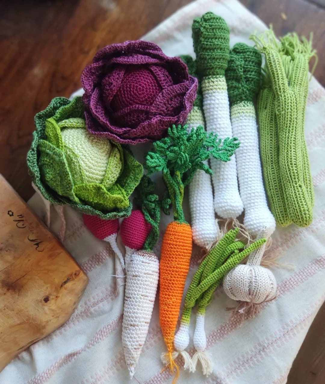 Crochet Leek Toy: Montessori Play Kitchen Accessory - Etsy
