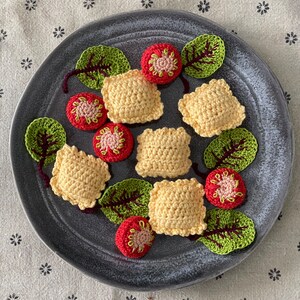 Crochet Italian Ravioli With Basil, Dinner Set for Cooking Fun ...